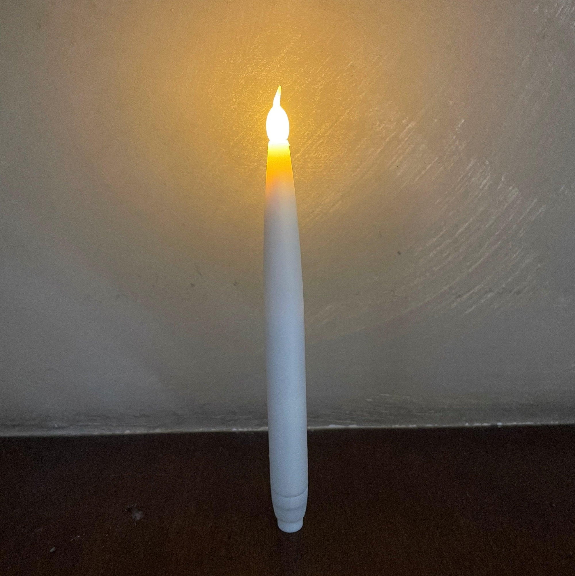 LED Dinner Taper Candles | Battery Operated Decorative Candle - Floral ...